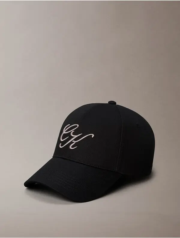 Calvin Klein Lurex Script Logo Cap - Black