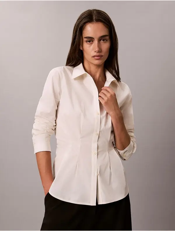 Calvin Klein Poplin Cotton Fitted Shirt