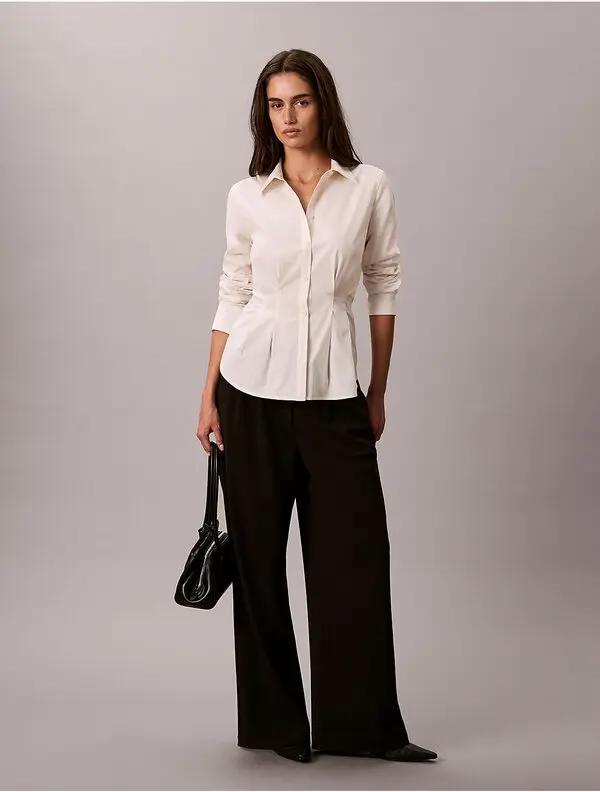 Calvin Klein Poplin Cotton Fitted Shirt