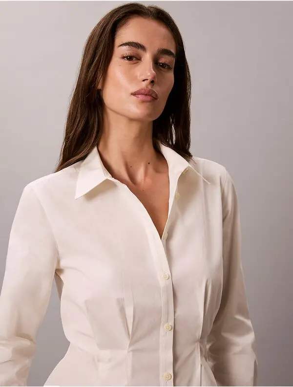 Calvin Klein Poplin Cotton Fitted Shirt
