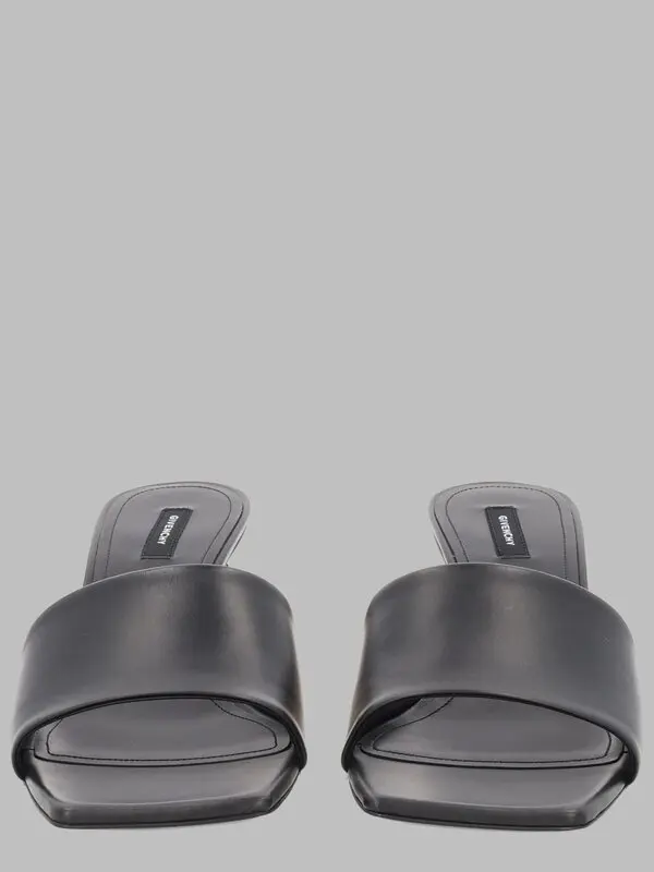 Givenchy 65mm Calf Leather Heeled Sandals - Black