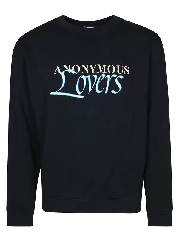 JW Anderson Anonymous Lovers Cotton Sweatshirt - Nero