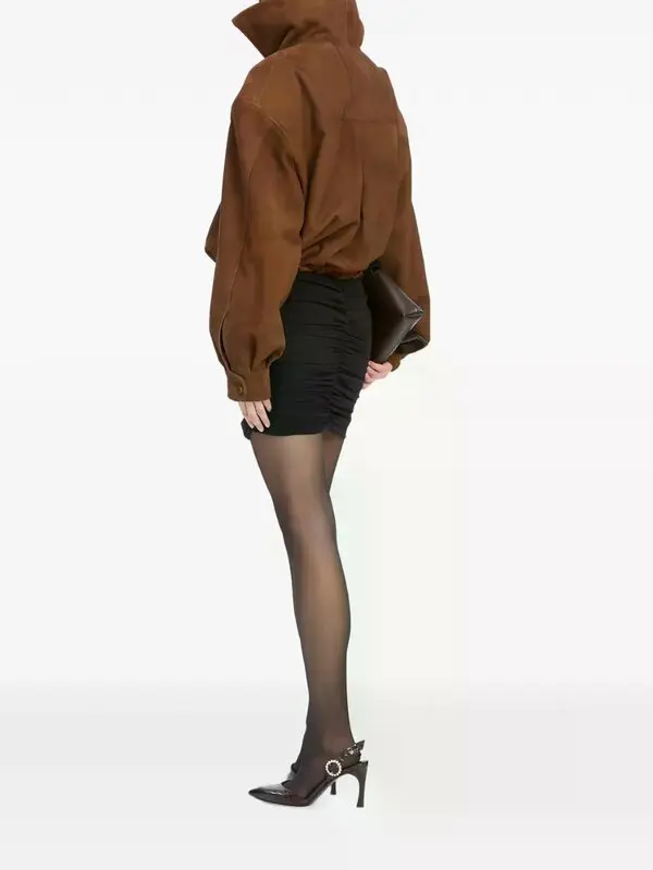 ROTATE BY BIRGER CHRISTENSEN Suede Bomber Jacket