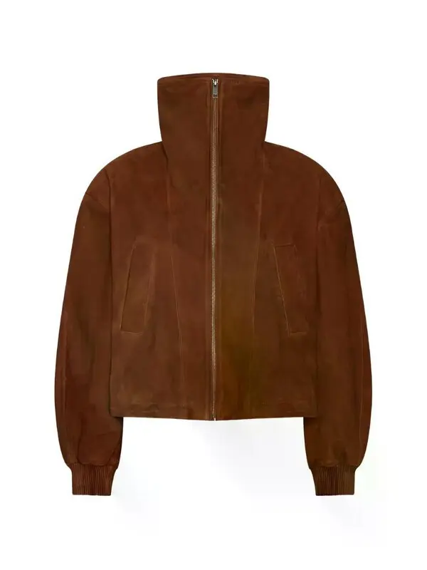 ROTATE BY BIRGER CHRISTENSEN Suede Bomber Jacket