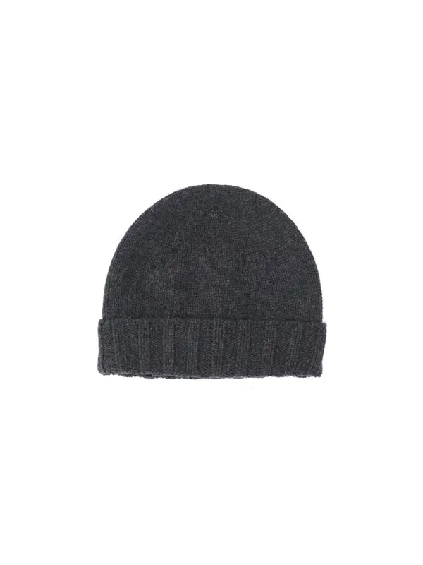 DRUMOHR Ribbed Knit Beanie - Grey