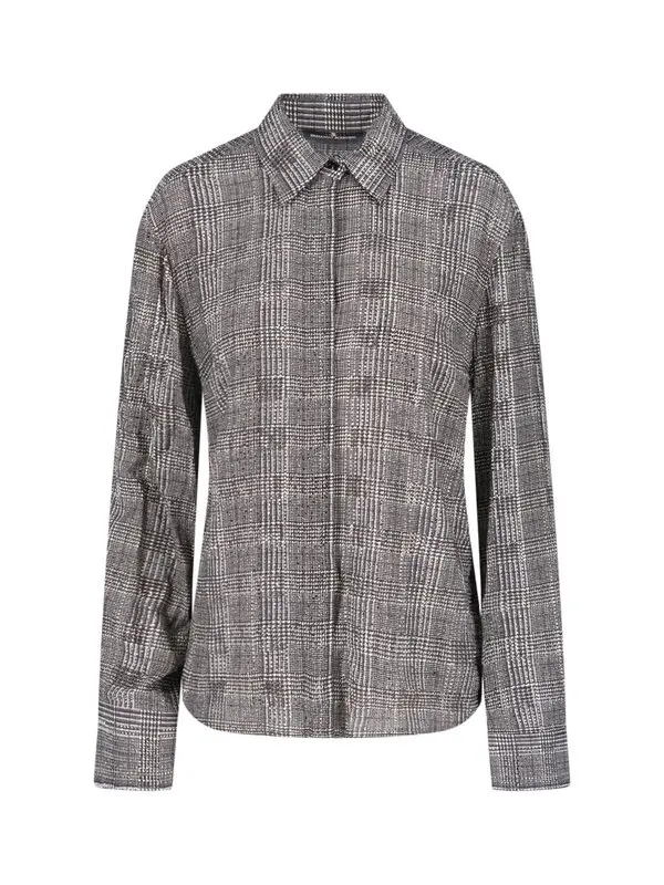 Ermanno Scervino Plaid Long Sleeve Button-front Shirt
