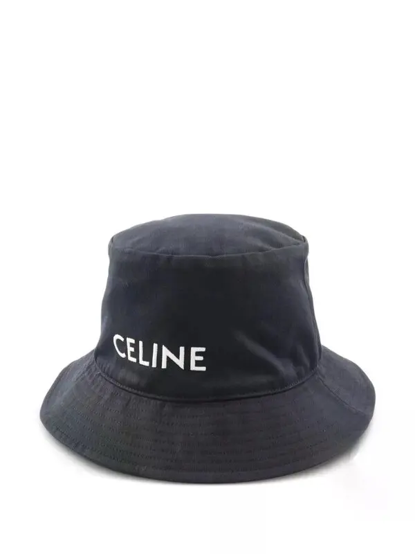 Celine 2010s Logo-embroidered Bucket Hat