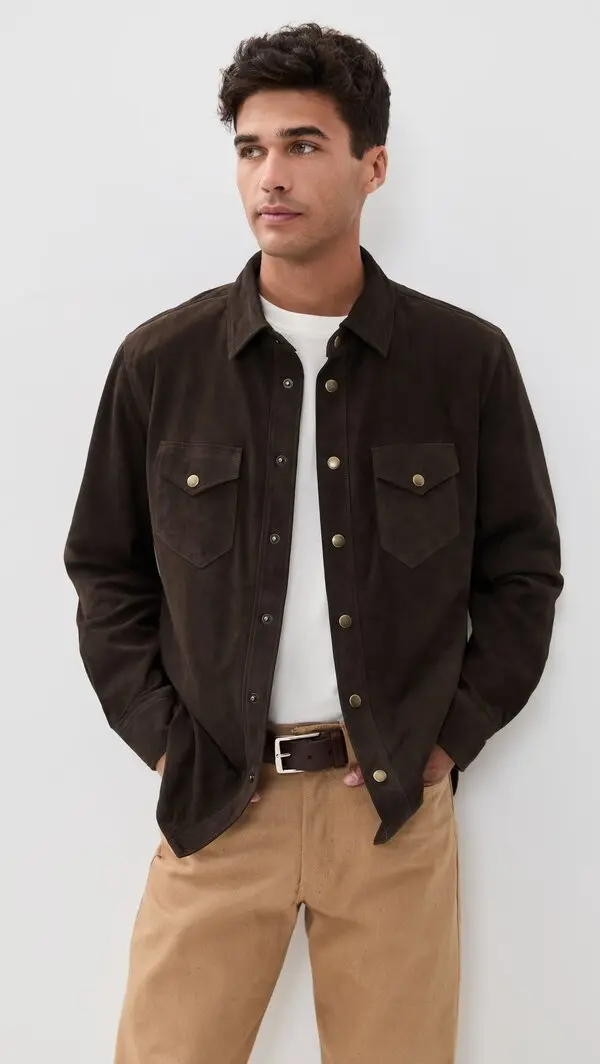 Billy Reid Savoy Suede Workshirt