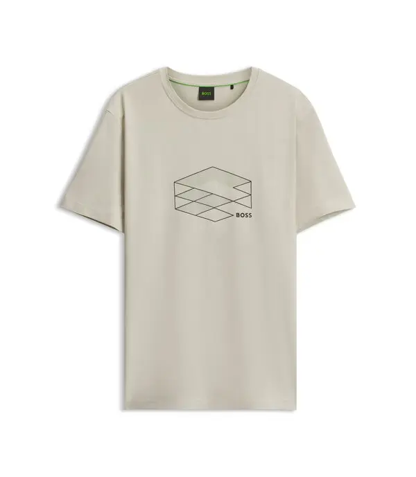 BOSS Stretch-cotton T-shirt With Graphic Print