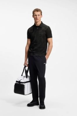 BOSS Regular-fit Cotton Knit Polo With 3d Jacquard Design