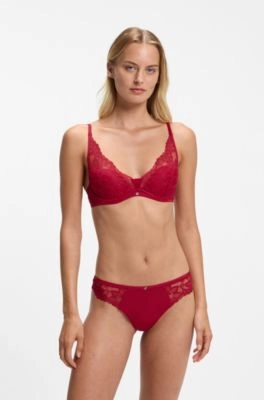 BOSS Underwire Bra With Lace Trim