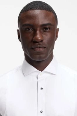 BOSS One Regular-fit Shirt In Wrinkle-free Cotton Poplin