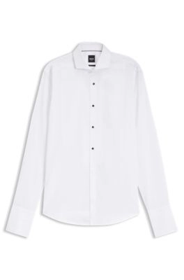 BOSS One Regular-fit Shirt In Wrinkle-free Cotton Poplin