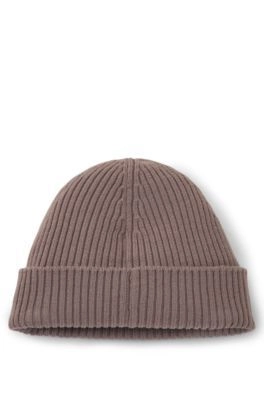 Hugo Virgin-wool Beanie With Stacked Logo
