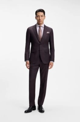 BOSS Regular-fit Shirt In Fine-striped Italian-made Cotton