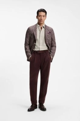 BOSS Slim-fit Shirt In Cotton-blend Flannel