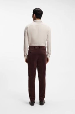 BOSS Slim-fit Shirt In Cotton-blend Flannel
