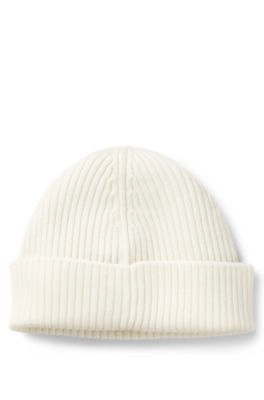 Hugo Virgin-wool Beanie With Logo Label