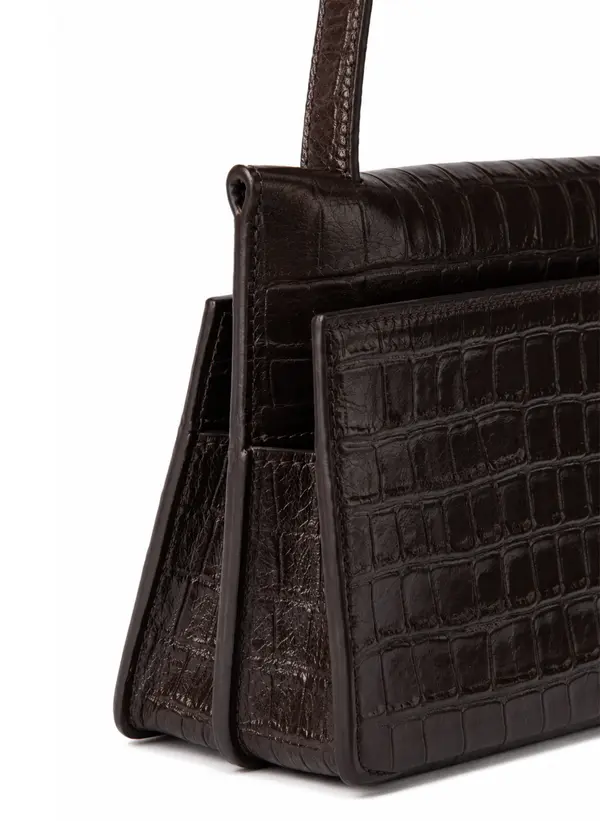 ELLEME Long Papillon Croco Embossed Leather