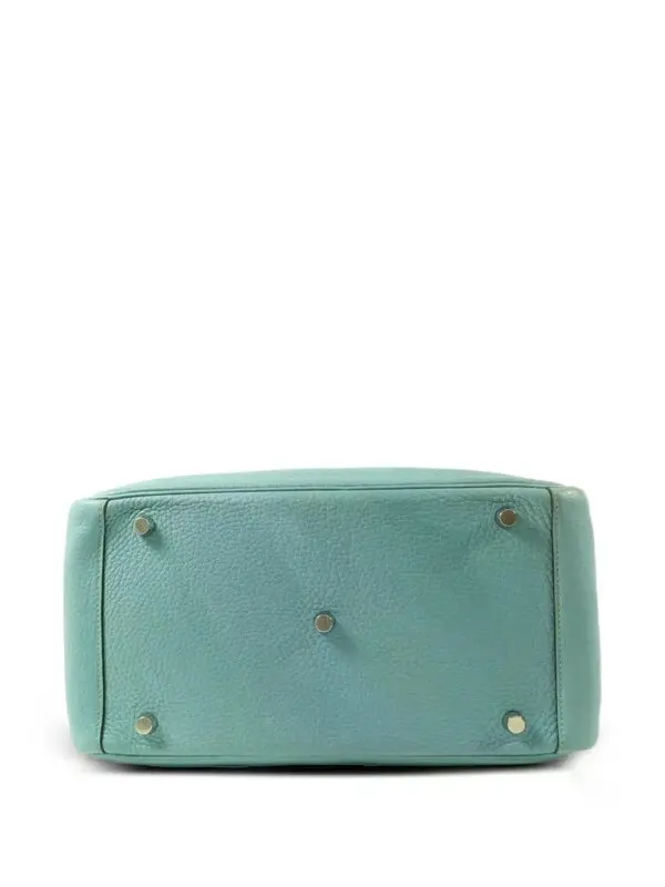 Hermès 30 Lindy Leather Tote Bag - Blue