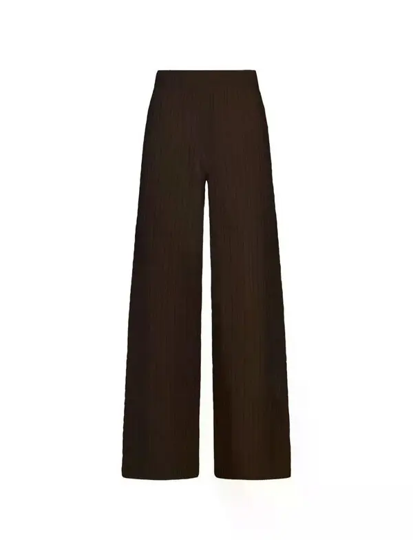Agnona Cable-knit Wide-leg Trousers