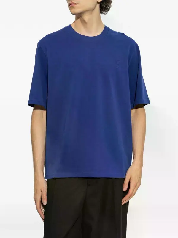 AMI Paris Organic Cotton Embossed Logo T-shirt