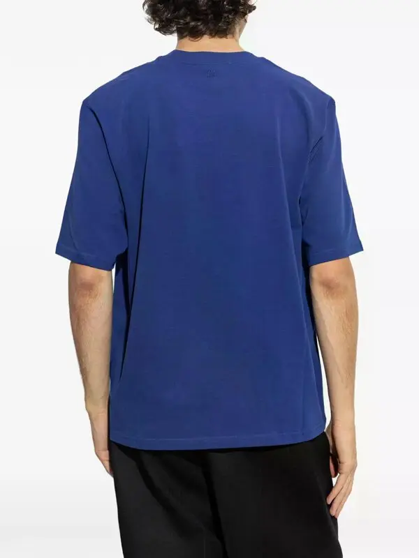 AMI Paris Organic Cotton Embossed Logo T-shirt