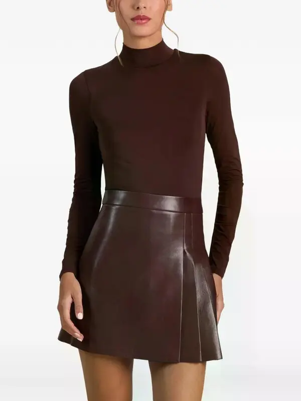 Alice + Olivia Pleated Long-sleeve Dress