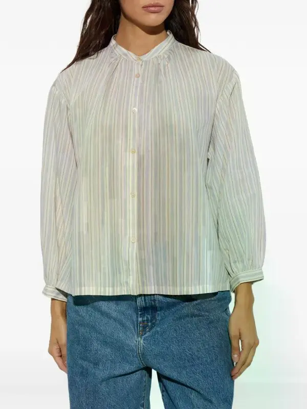 A.p.c. Ecru Stand Up Collar Blouse
