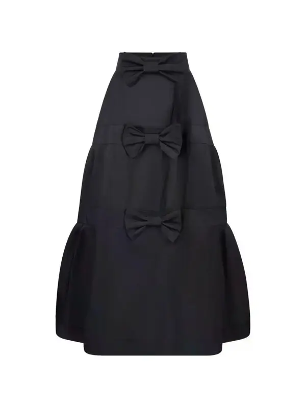 Nina Ricci Bow-embellished Tiered Maxi Skirt