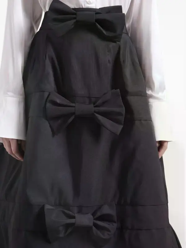Nina Ricci Bow-embellished Tiered Maxi Skirt