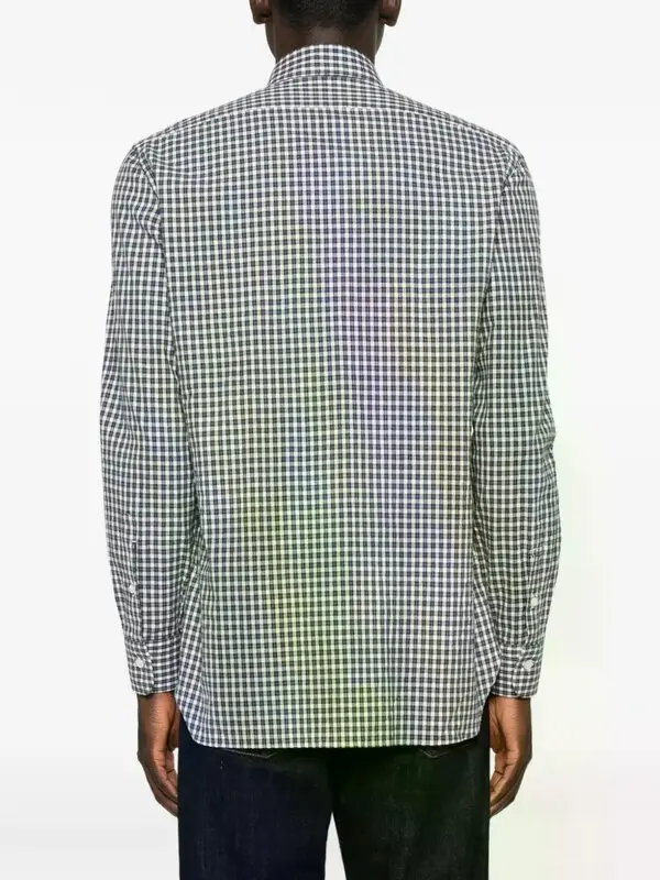 BARBA NAPOLI Gingham Long-sleeve Shirt