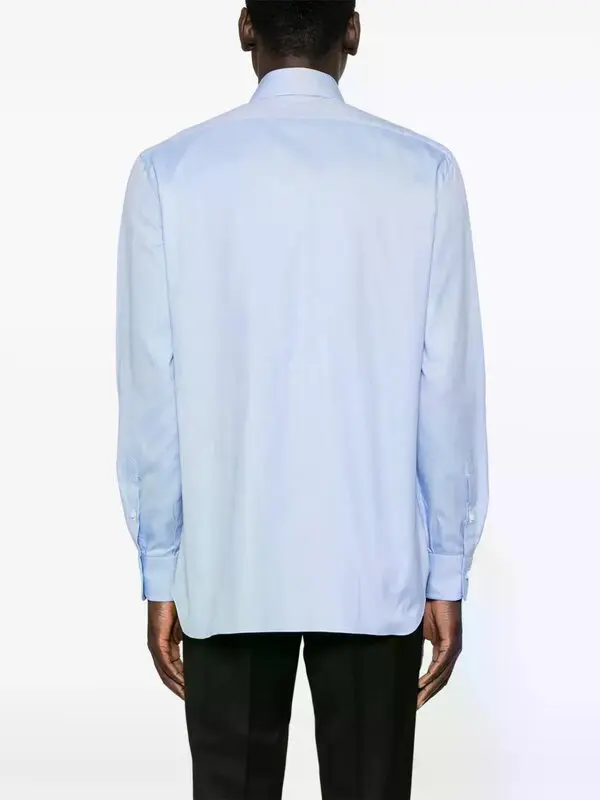 BARBA NAPOLI Spread-collar Button-up Shirt