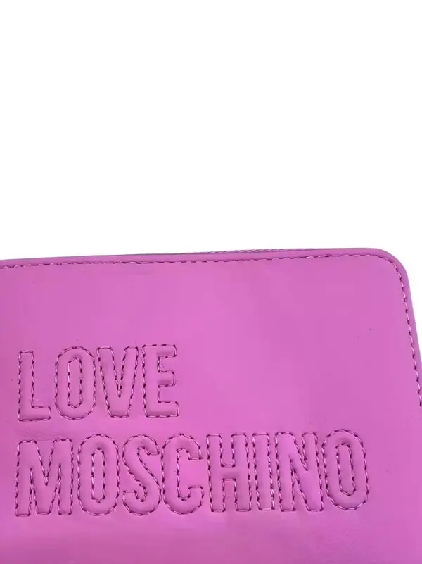 Moschino Logo-embossed Zip-around Wallet