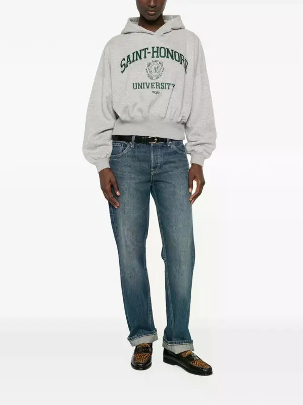 Maje Logo-embroidered Hoodie