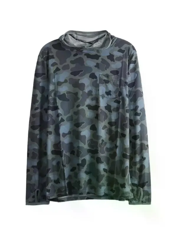 FREE FLY Bamboo Camouflage Print Hoodie Top
