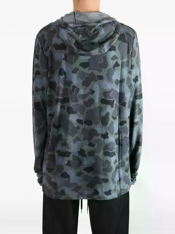 FREE FLY Bamboo Camouflage Print Hoodie Top