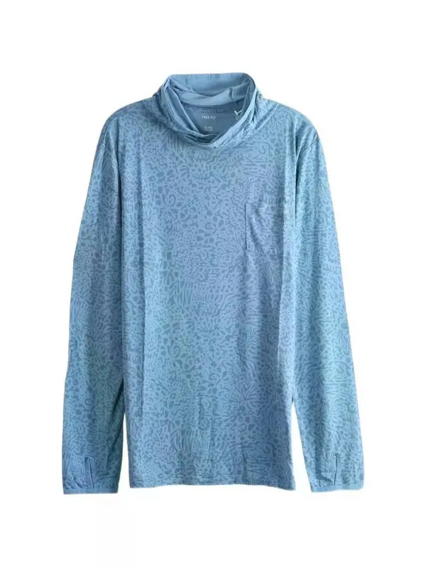 FREE FLY Abstract-print Chest-pocket Hoodie