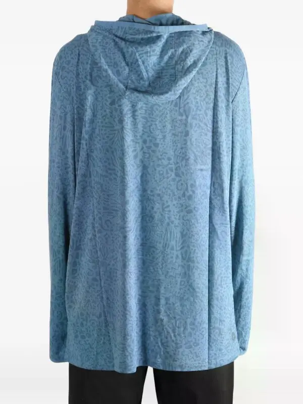 FREE FLY Abstract-print Chest-pocket Hoodie