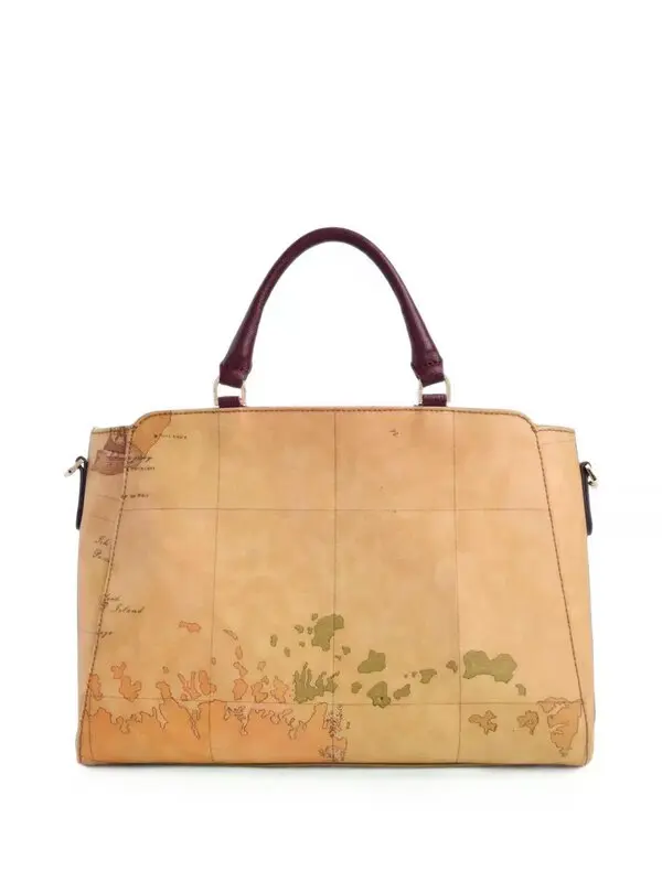 ALVIERO MARTINI 1° CLASSE Geo Saloon Panelled Leather Tote Bag