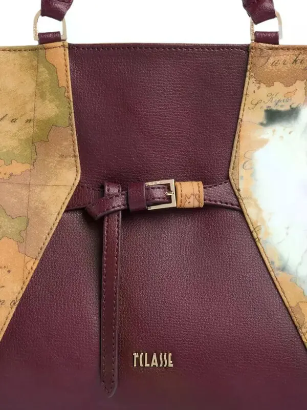 ALVIERO MARTINI 1° CLASSE Geo Saloon Panelled Leather Tote Bag