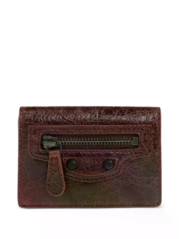 Balenciaga Le City Mini Wallet In Berry
