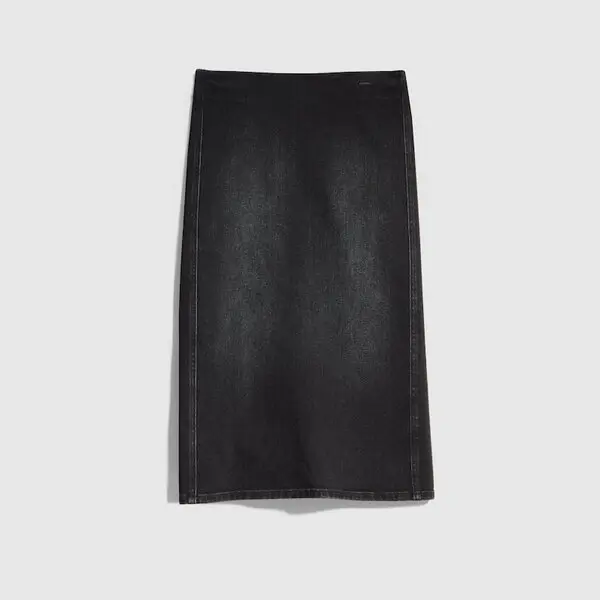 Gucci Stretch Cotton Denim Midi Skirt