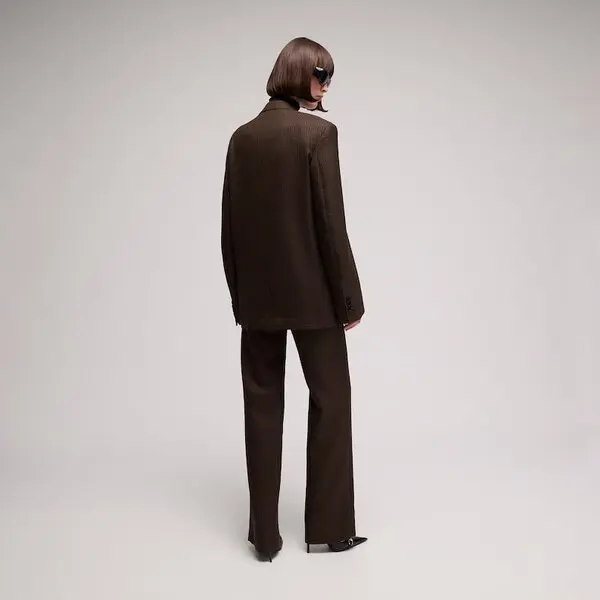 Gucci Gingham Polyester Wool Pants