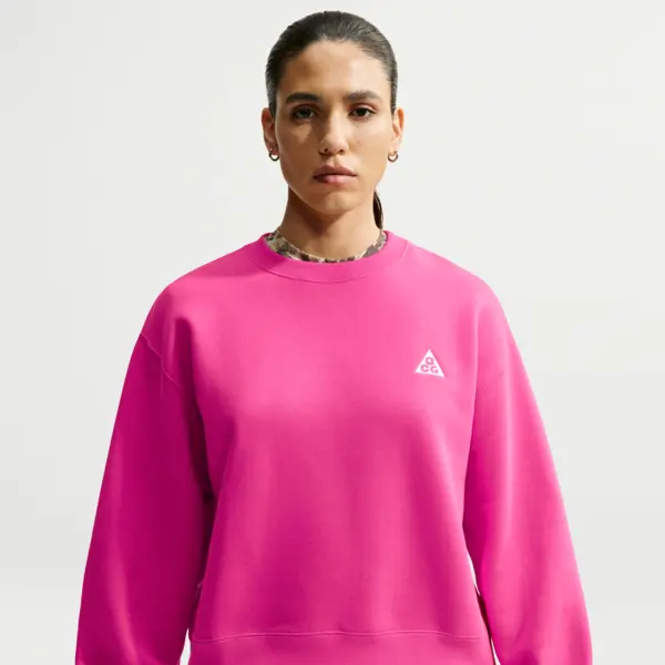 Nike Tuff Fleece Therma-fit Crew-neck Sweatshirt - Pink