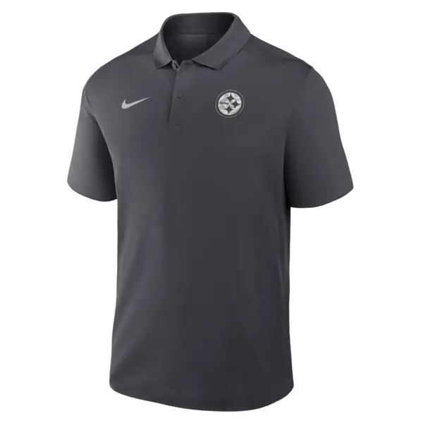 Nike Pittsburgh Steelers Fractal Logo Victory Dri-fit Nfl Polo - Grey