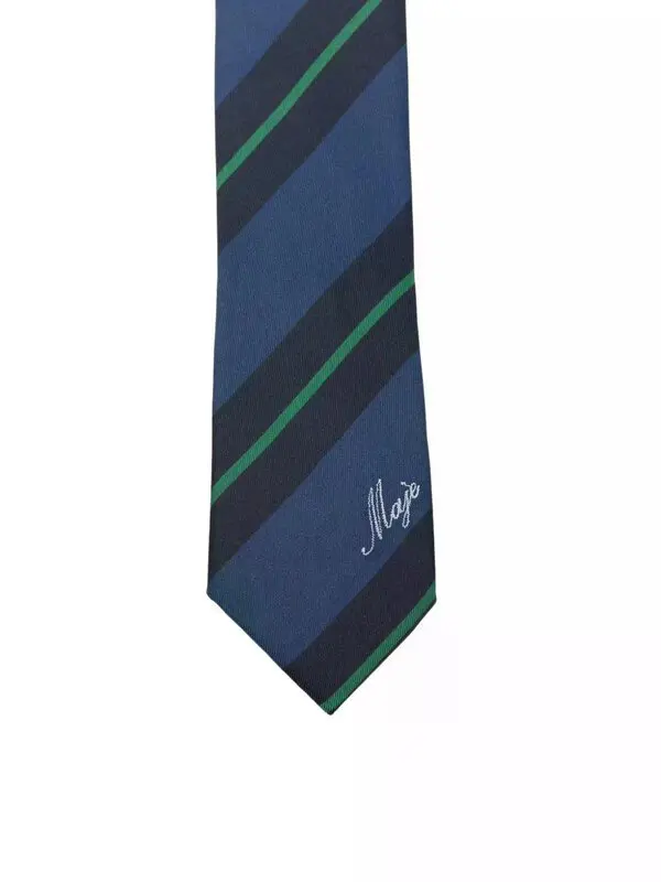 Maje Striped Silk Neck Ties