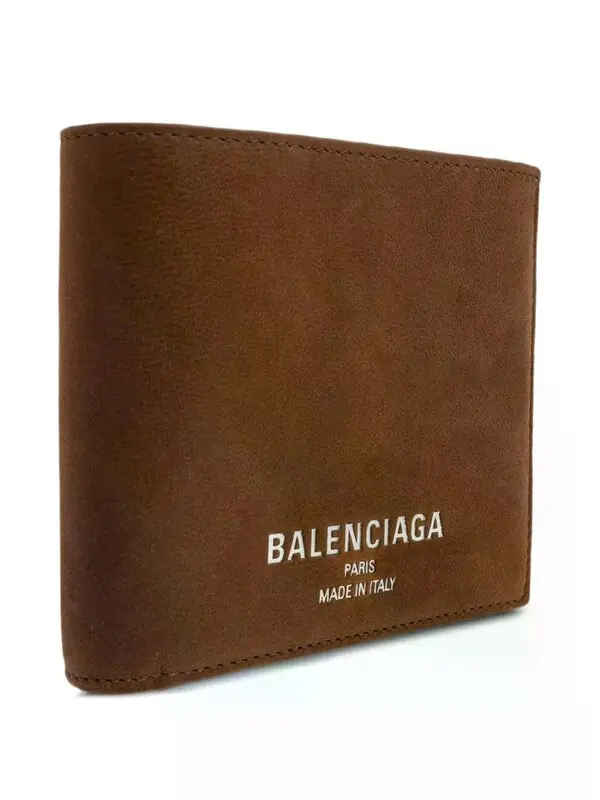 Balenciaga Credit Square Folded Coin Wallet In Caramel