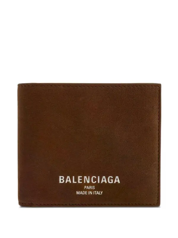 Balenciaga Credit Square Folded Coin Wallet In Caramel - Brown
