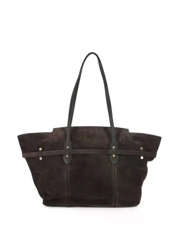Borbonese Premiere Padlock-detail Suede Tote Bag